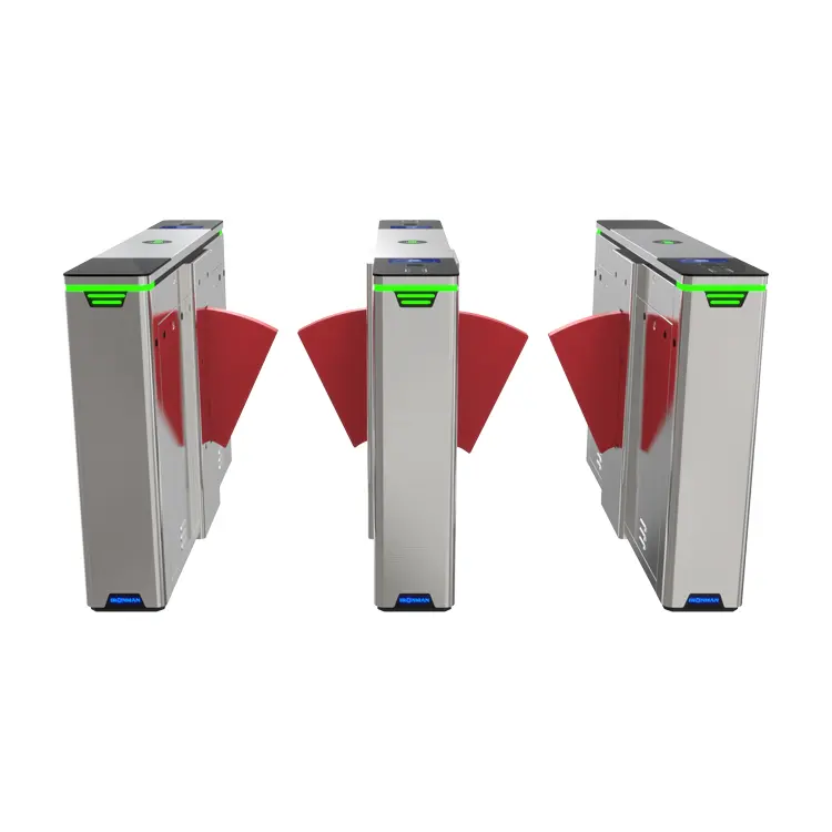 Access Control Flap Barrier With 12 IR Sensors, RFID - ironman