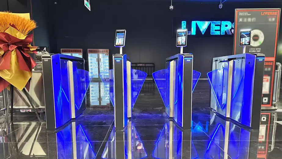 Smart Flap Barrier Turnstile with Facial Recognition for Art Centers